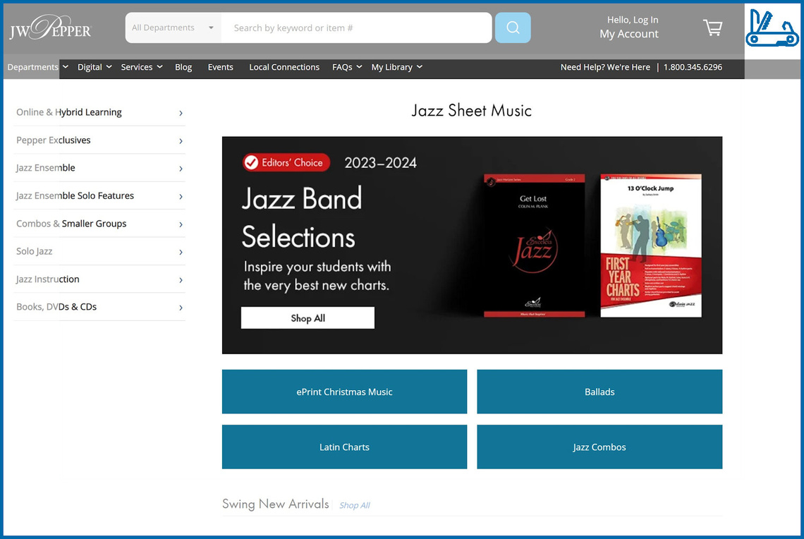 Notenmaterial: JW Pepper